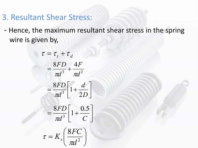 Design Of Helical Spring Against Static Loading Ppt