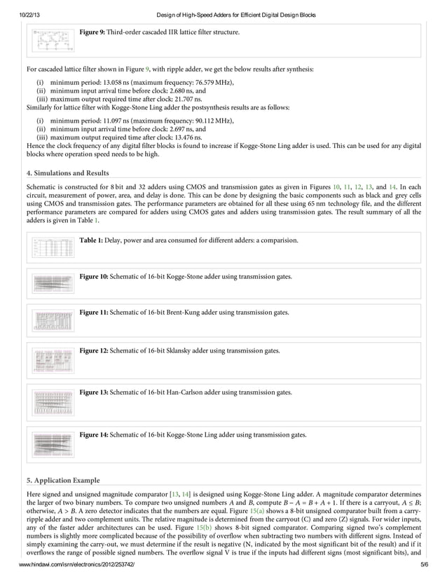 Design of high speed adders for efficient digital design blocks | PDF | Programming Languages ...