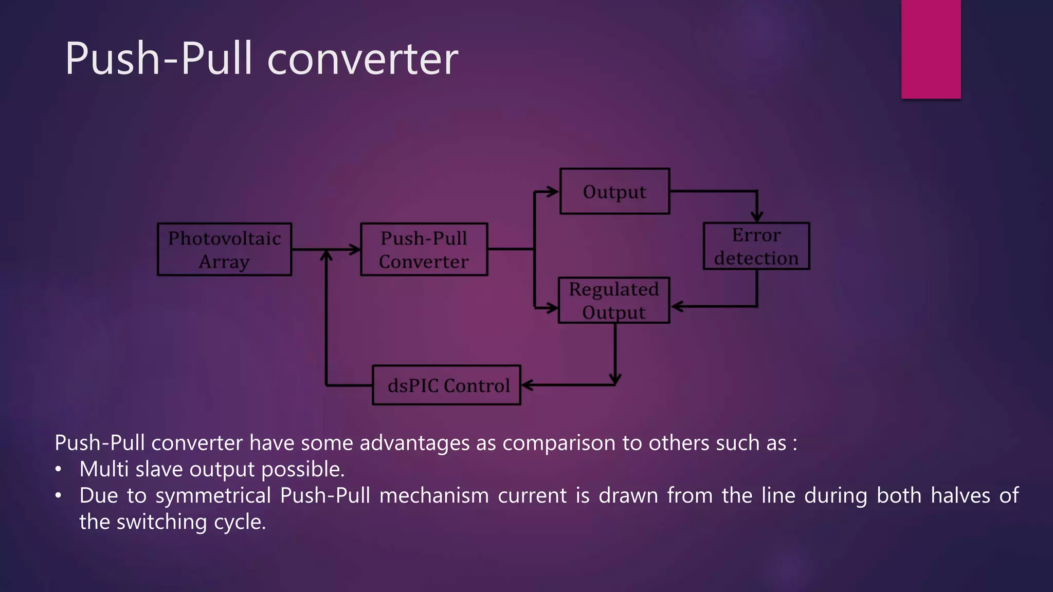 High efficiency push pull converter for photovoltaic applications | PPTX