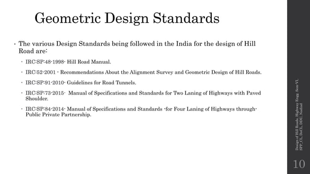 DESIGN OF HILL ROADS AND ITS ALIGNMENT.pptx | Weather | Science
