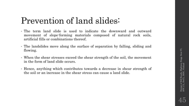 DESIGN OF HILL ROADS AND ITS ALIGNMENT.pptx | Weather | Science