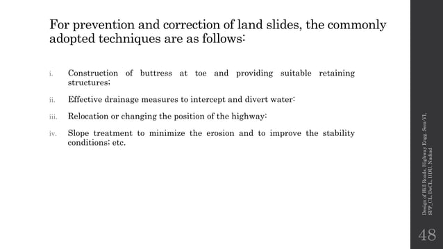 DESIGN OF HILL ROADS AND ITS ALIGNMENT.pptx | Weather | Science
