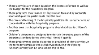 Design of hospitality program | PPTX