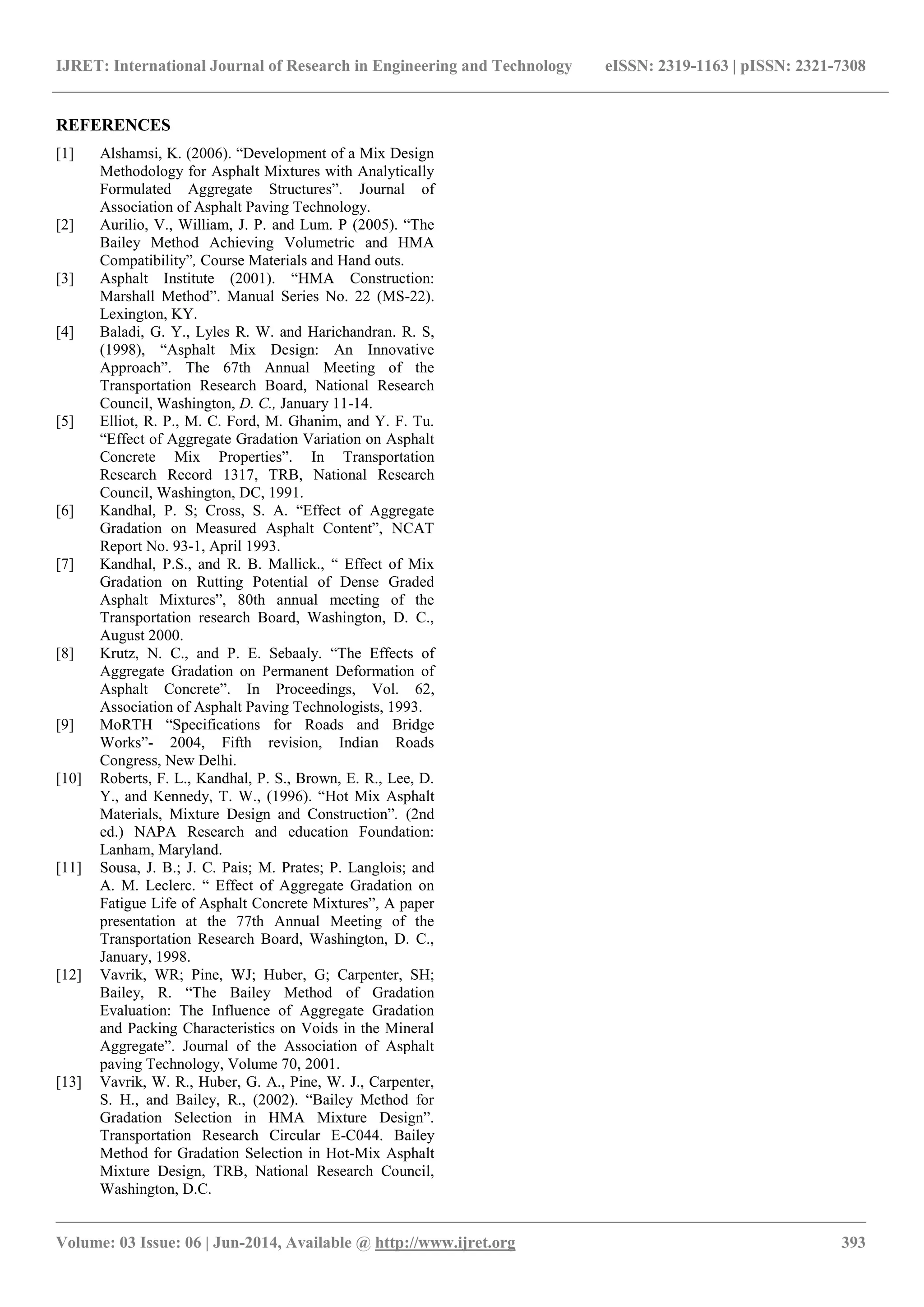 Design of hot mix asphalt using bailey method of gradation | PDF