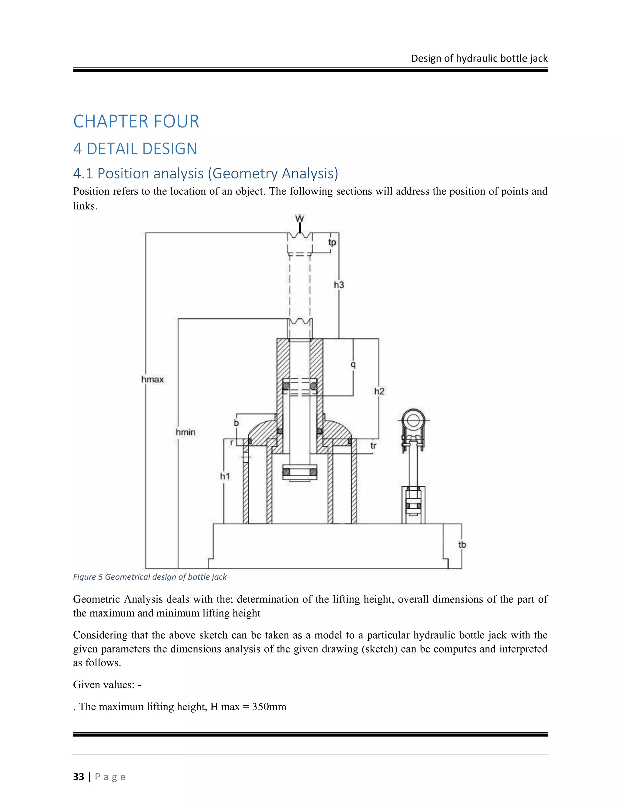 Design of hydraulic bottle jack | PDF