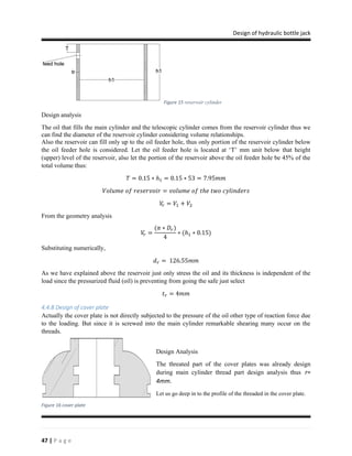 Design of hydraulic bottle jack | PDF