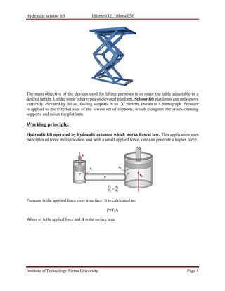Design of Hydraulic Scissor lift.pdf