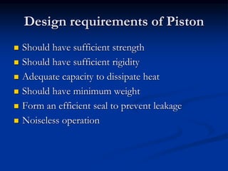 Design of i c engine components | PPT