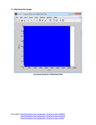 Design of iir notch filters and narrow and wide band filters | PDF