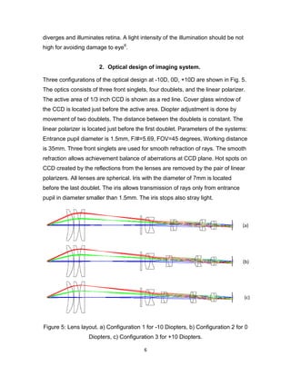 Design of imaging system of fundus camera | PDF