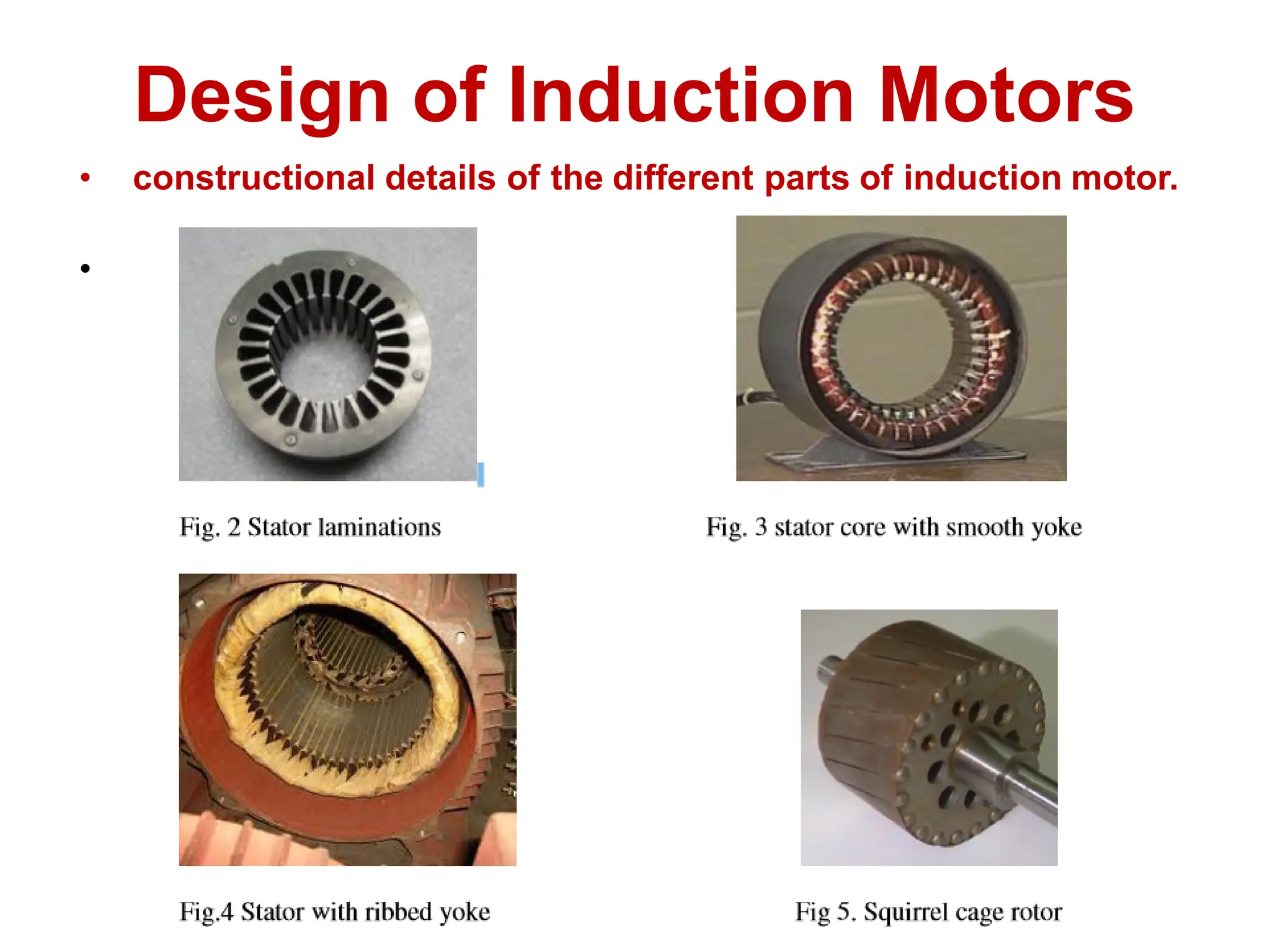 Design of Induction Motors with construction | PDF