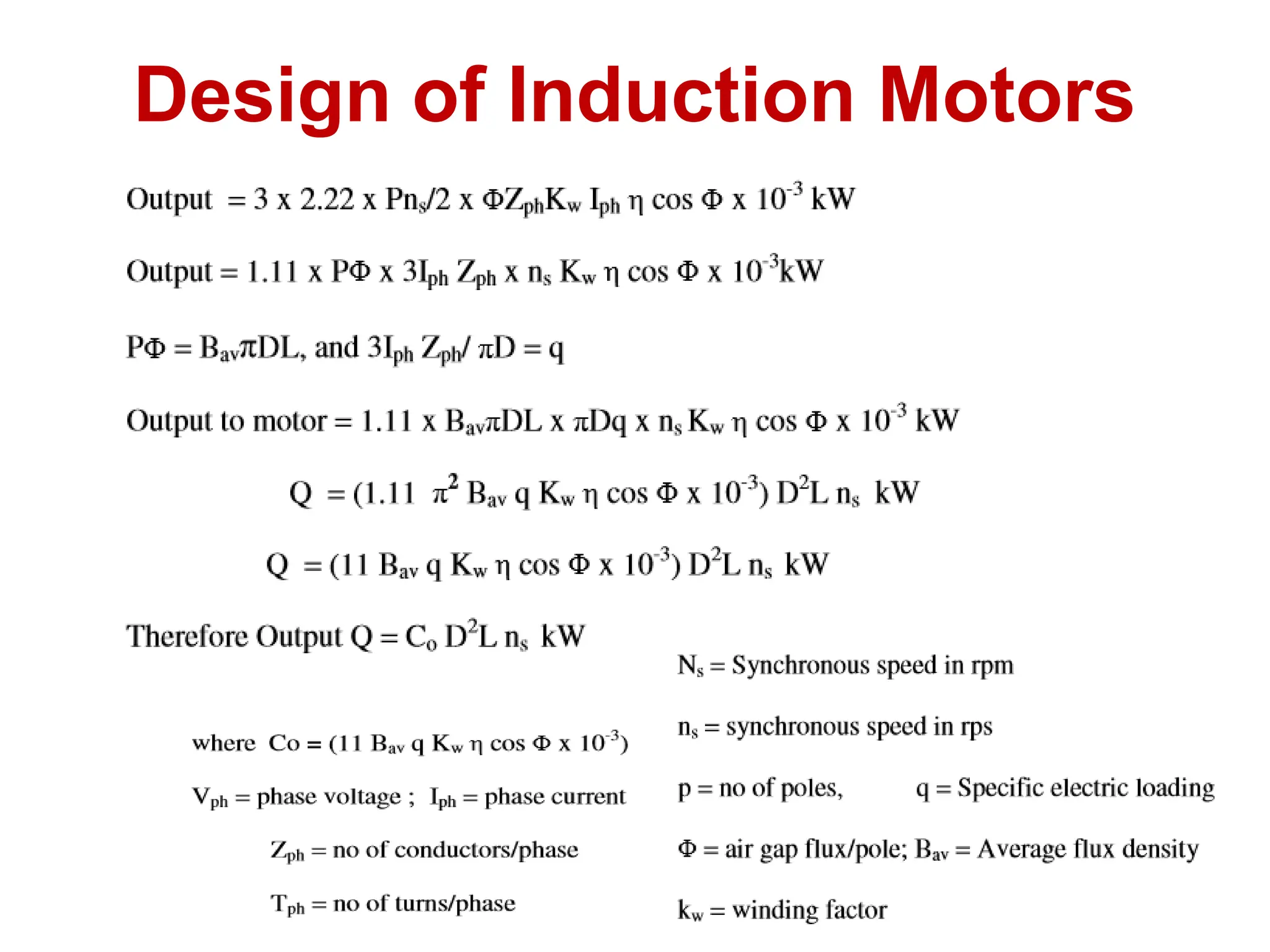 Design of Induction Motors with construction | PDF