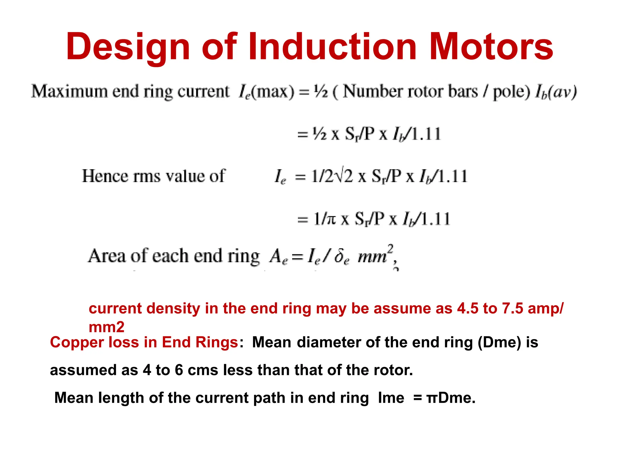 Design of Induction Motors with construction | PDF