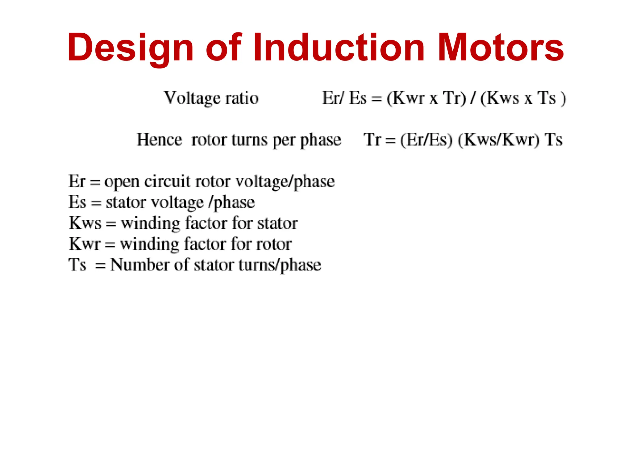 Design of Induction Motors with construction | PDF