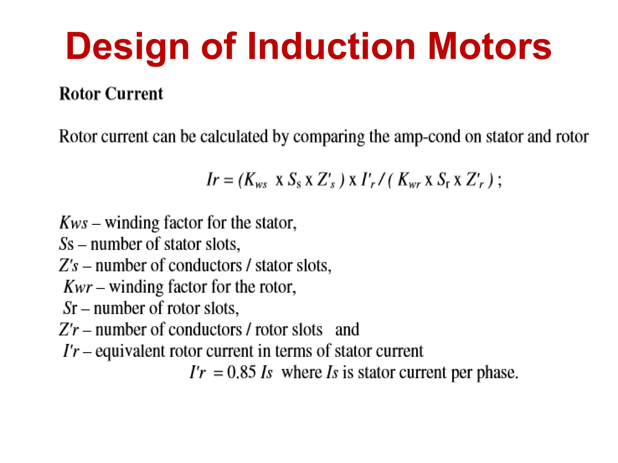 Design of Induction Motors with construction | PDF