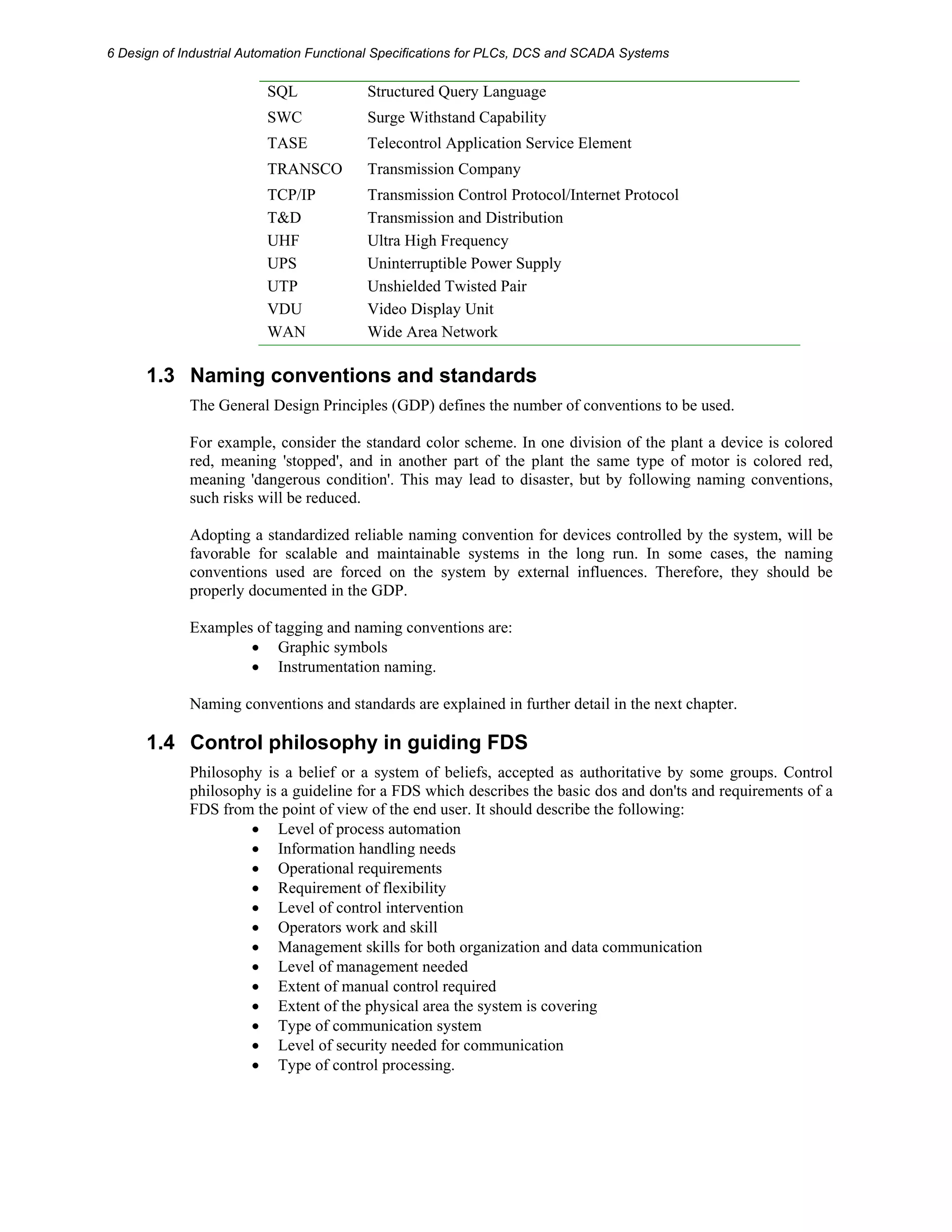 Design of Industrial Automation Functional Specifications for PLCs, DCs ...