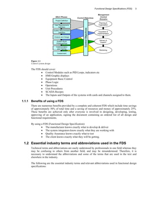 Design of Industrial Automation Functional Specifications for PLCs, DCs ...