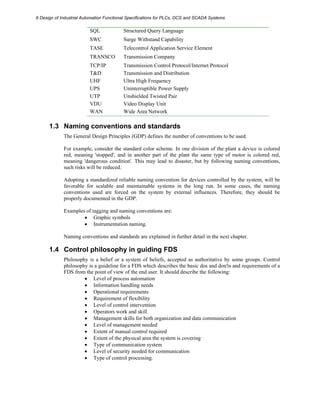 Design of Industrial Automation Functional Specifications for PLCs, DCs ...