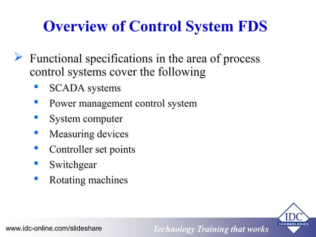 Design of Industrial Automation Functional Specifications for PLCs, DCSs and SCADA systems | PPT