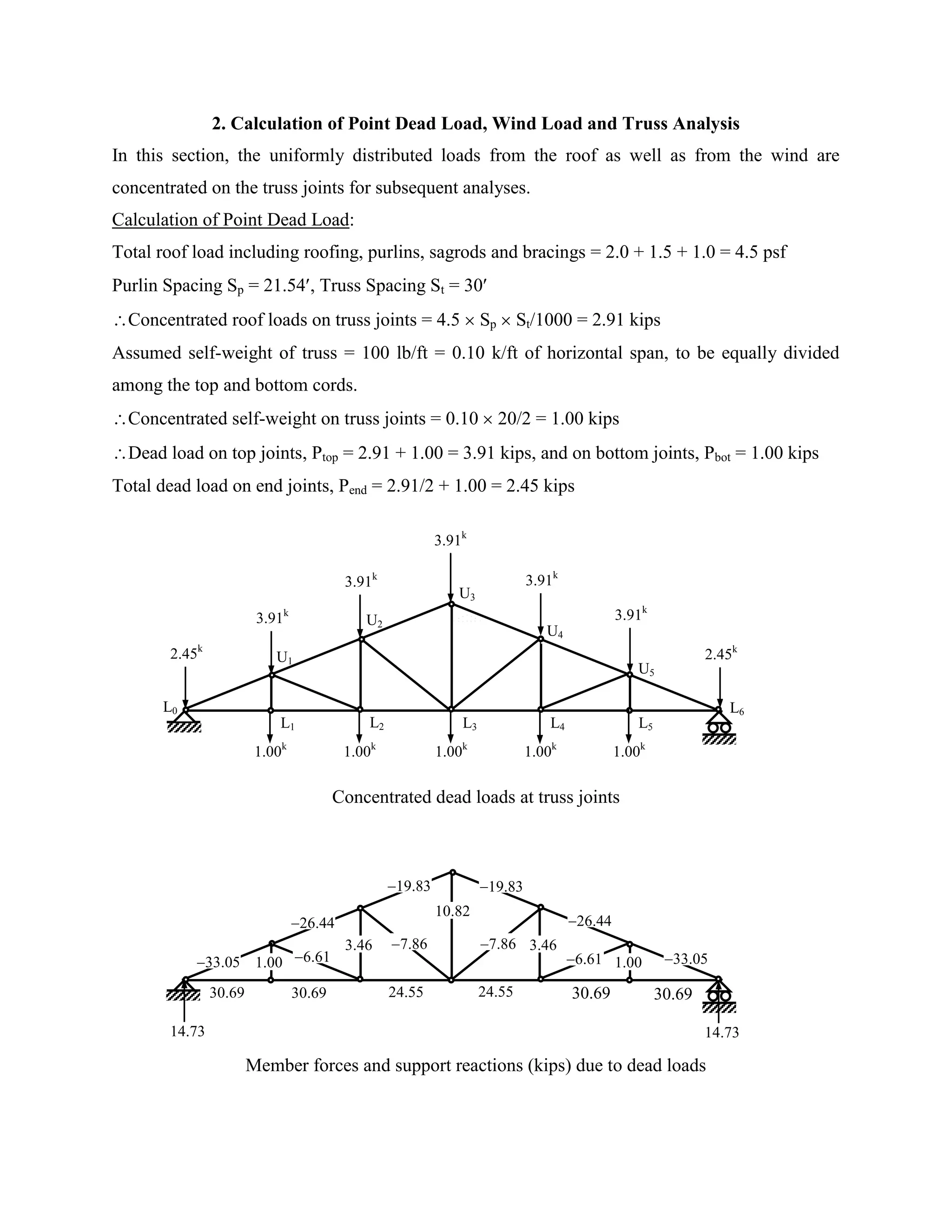 Design of Industrial truss, mechanism of truss | PDF