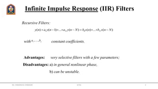 Design of infinite impulse response digital filters 2 | PPTX