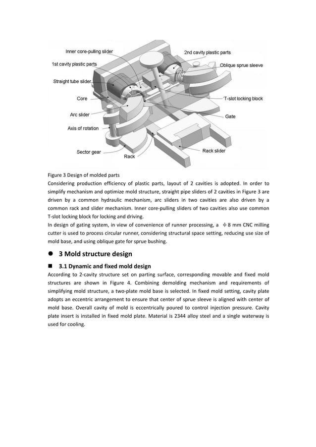 Design of injection mould for 135° elbow pipe of i | PDF