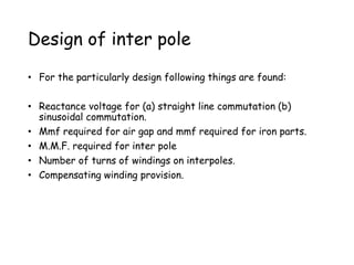 Design of inter poles | PPTX