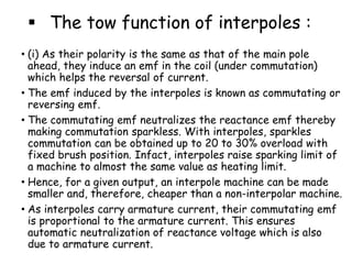 Design of inter poles | PPTX