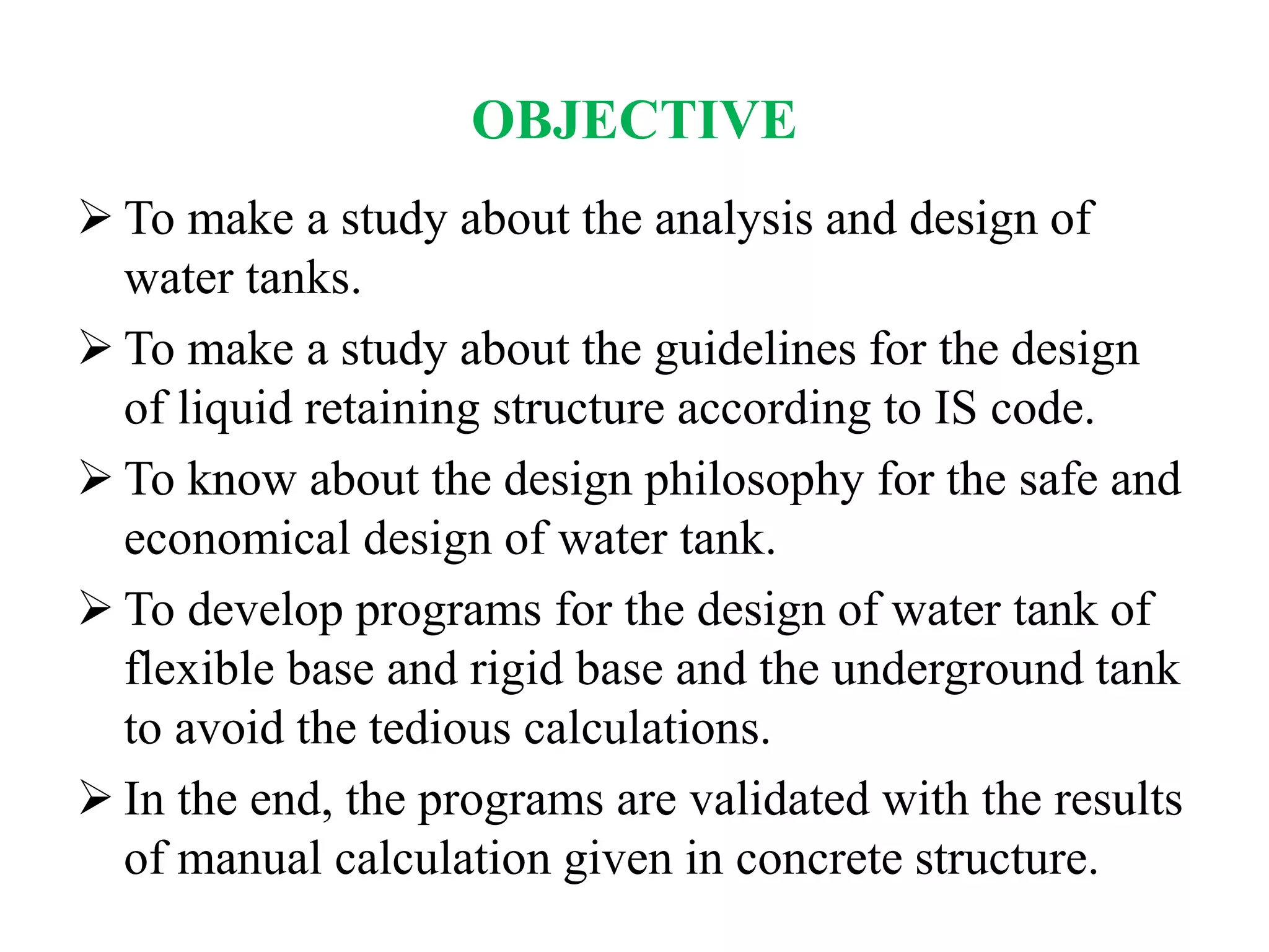 Design of intz tank short ppt | PPTX