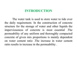 Design of intz tank short ppt | PPTX