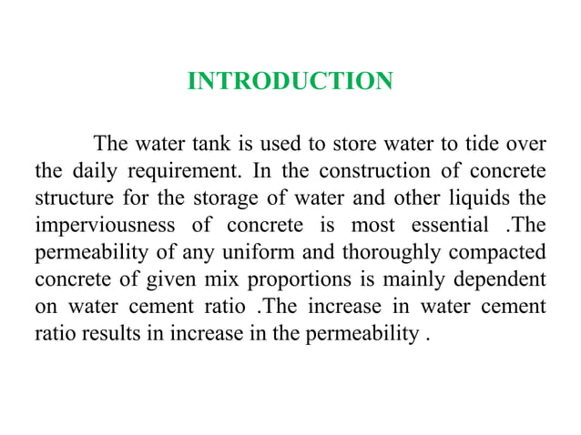 Design of intz tank short ppt | PPTX | Civil Engineering Industry ...