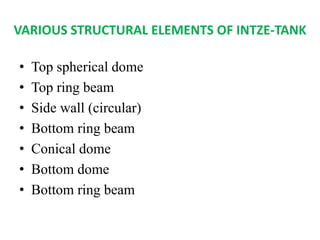 Design of intz tank short ppt | PPTX