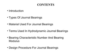 Design of journal bearing2171909 | PPT