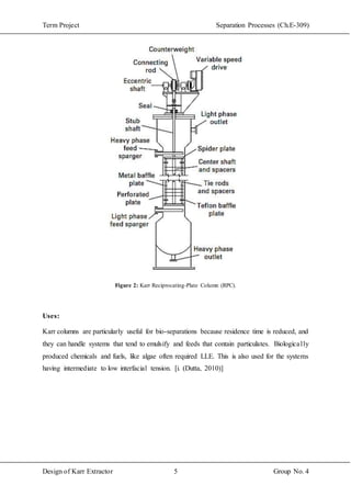 Design of karr extractor | DOCX
