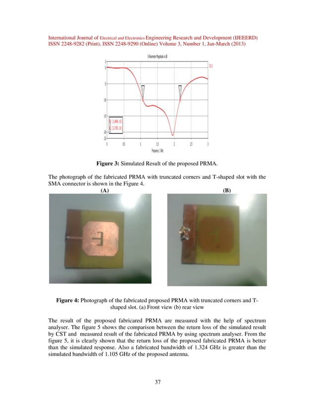 Design of l band truncated corner printed rectangular monopole antenna ...