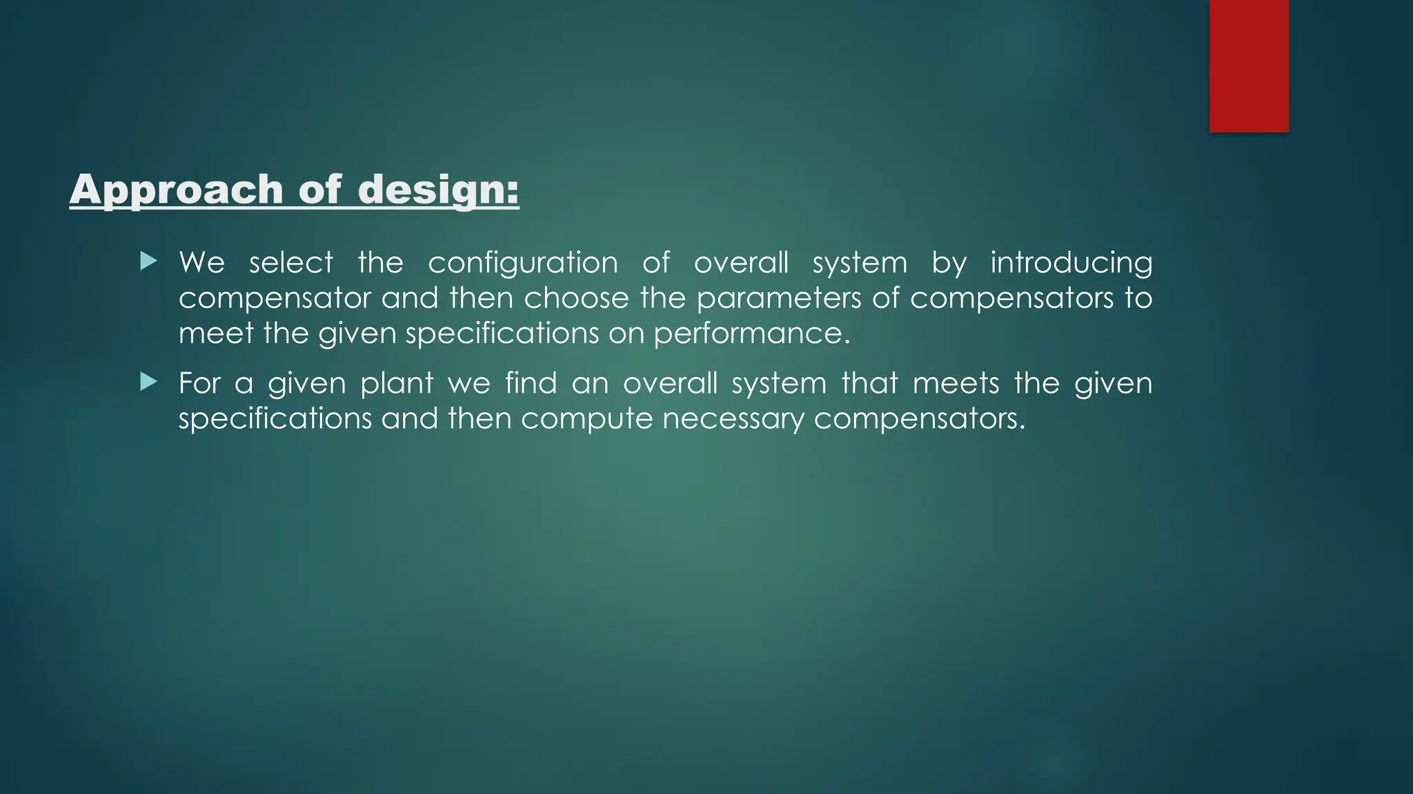 Design Of Lead Compensator By Using Root Locus Pptx