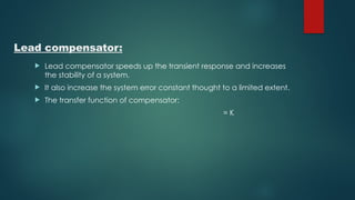 Design of Lead compensator by using Root locus.pptx