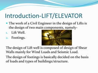 Design of lifts & escalators | PPTX