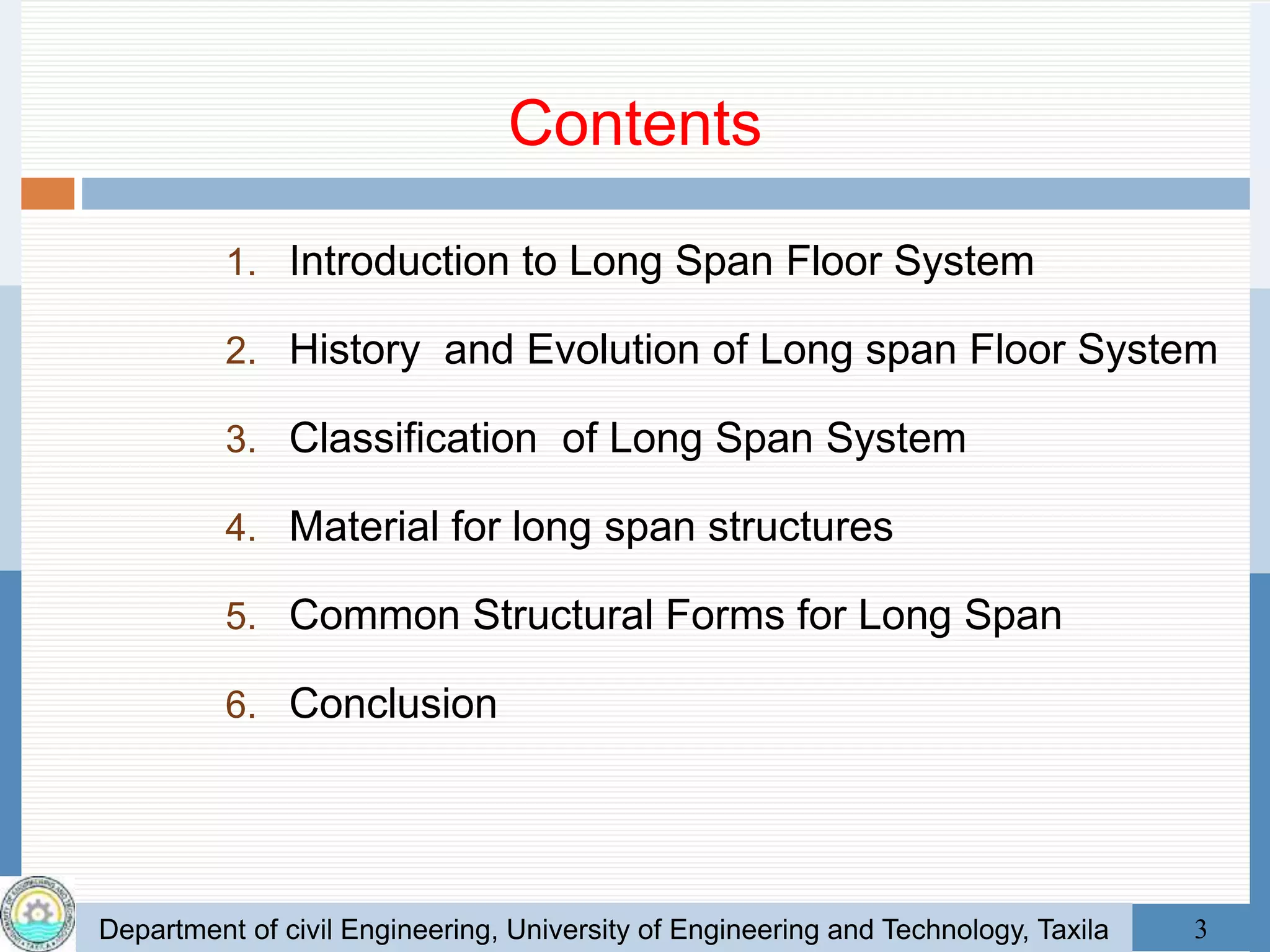 Design of long span floor system | PPTX