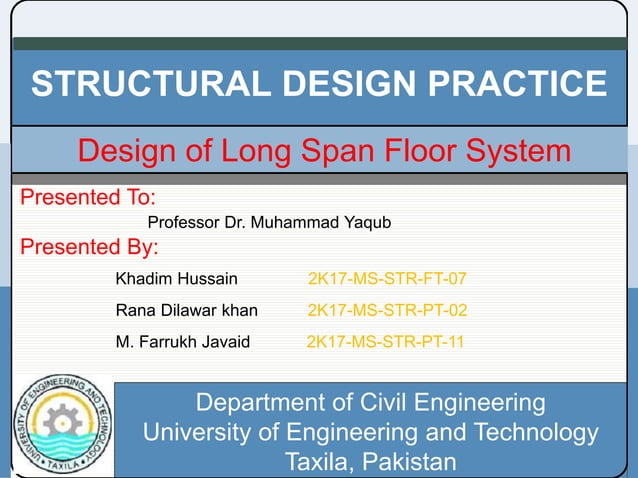 Design of long span floor system | PPT
