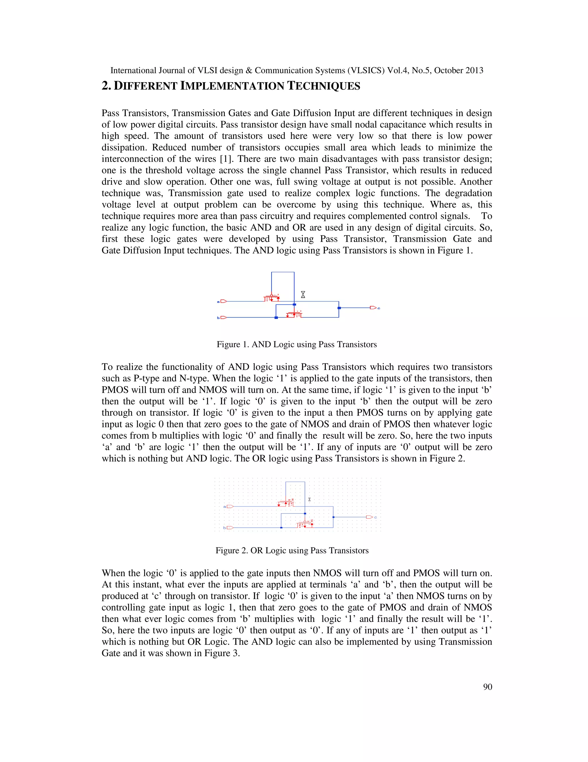 Design Of Low Power Cmos Logic Circuits Using Gate Diffusion Input Gdi Technique Pdf