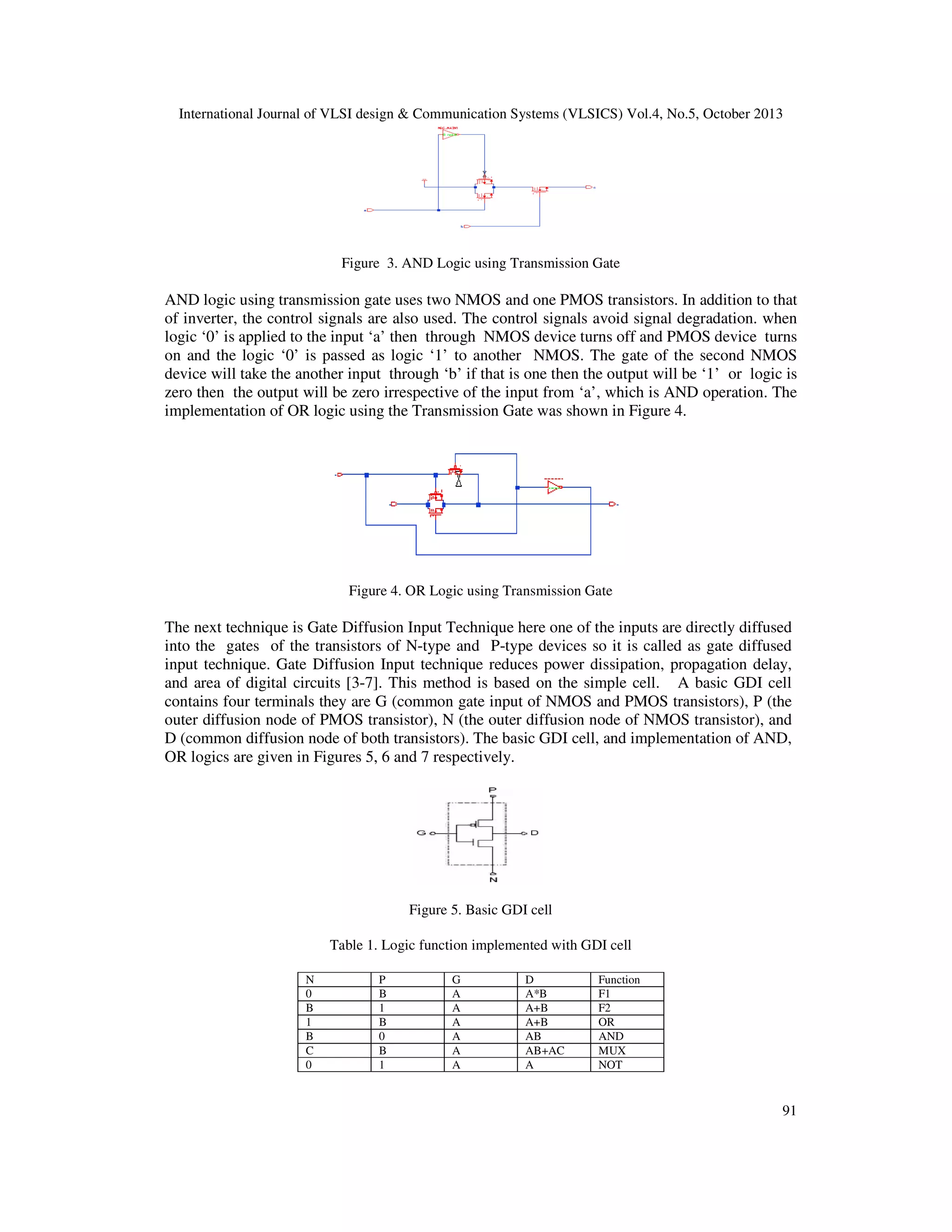 Design Of Low Power Cmos Logic Circuits Using Gate Diffusion Input Gdi Technique Pdf 