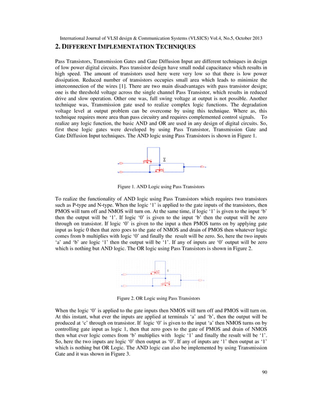 Design Of Low Power Cmos Logic Circuits Using Gate Diffusion Input Gdi