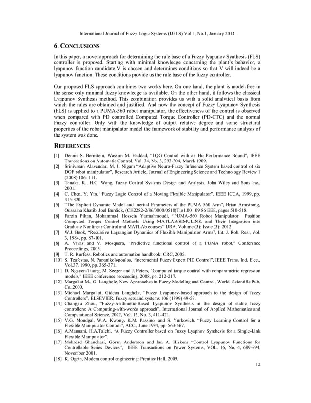 Design of lyapunov based fuzzy logic | PDF