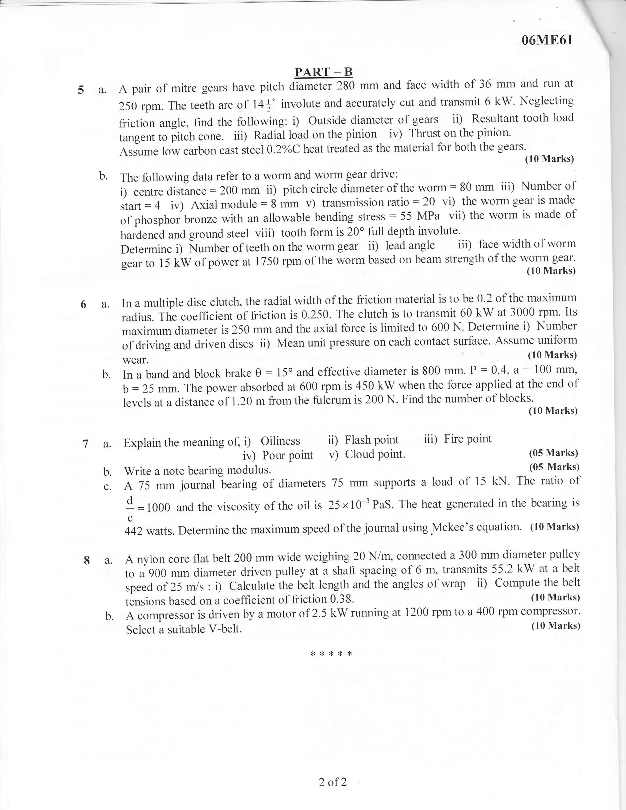 Design of machine elements ii | PDF