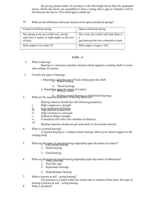 Design of machine_elements 2 marks with answer | DOC