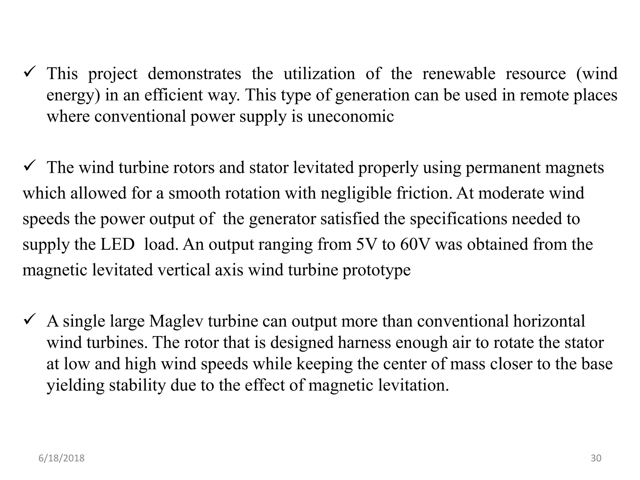 Design of maglev wind turbine | PPTX