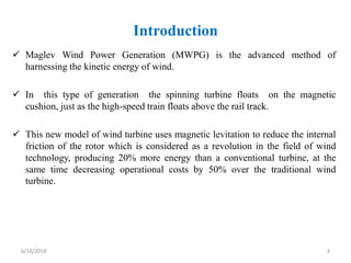 Design of maglev wind turbine | PPTX