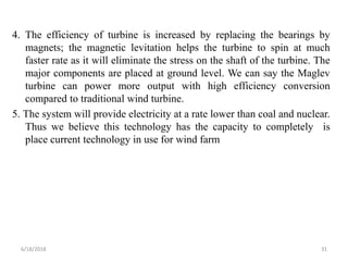 Design of maglev wind turbine | PPTX