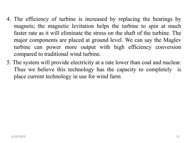 Design of maglev wind turbine | PPTX